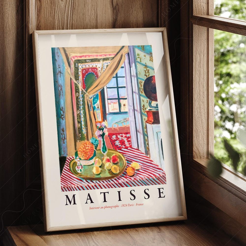 Henri Matisse Table With Fruits Interior With Phonograph Muted Sunlit ...