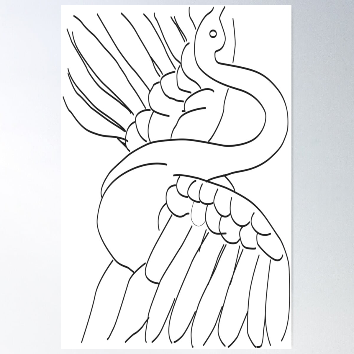 Henri Matisse - The Swan - Drawing Poster Wall Art, Modern Wall Decor ...