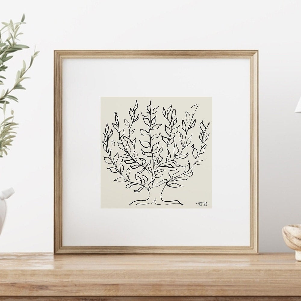 Henri Matisse Tree Drawing: Boho Botanical Art UNFRAMED PAPER POSTER ...