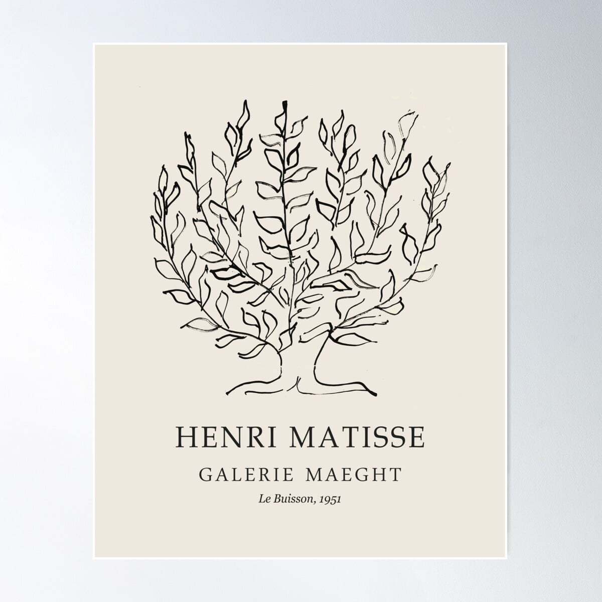 Henri Matisse Tree Line Drawing Poster Wall Art, Modern Wall Decor For ...