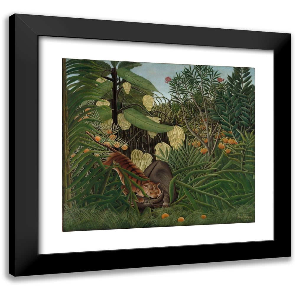 Henri Rousseau 13x12 Black Modern Framed Museum Art Print Titled ...