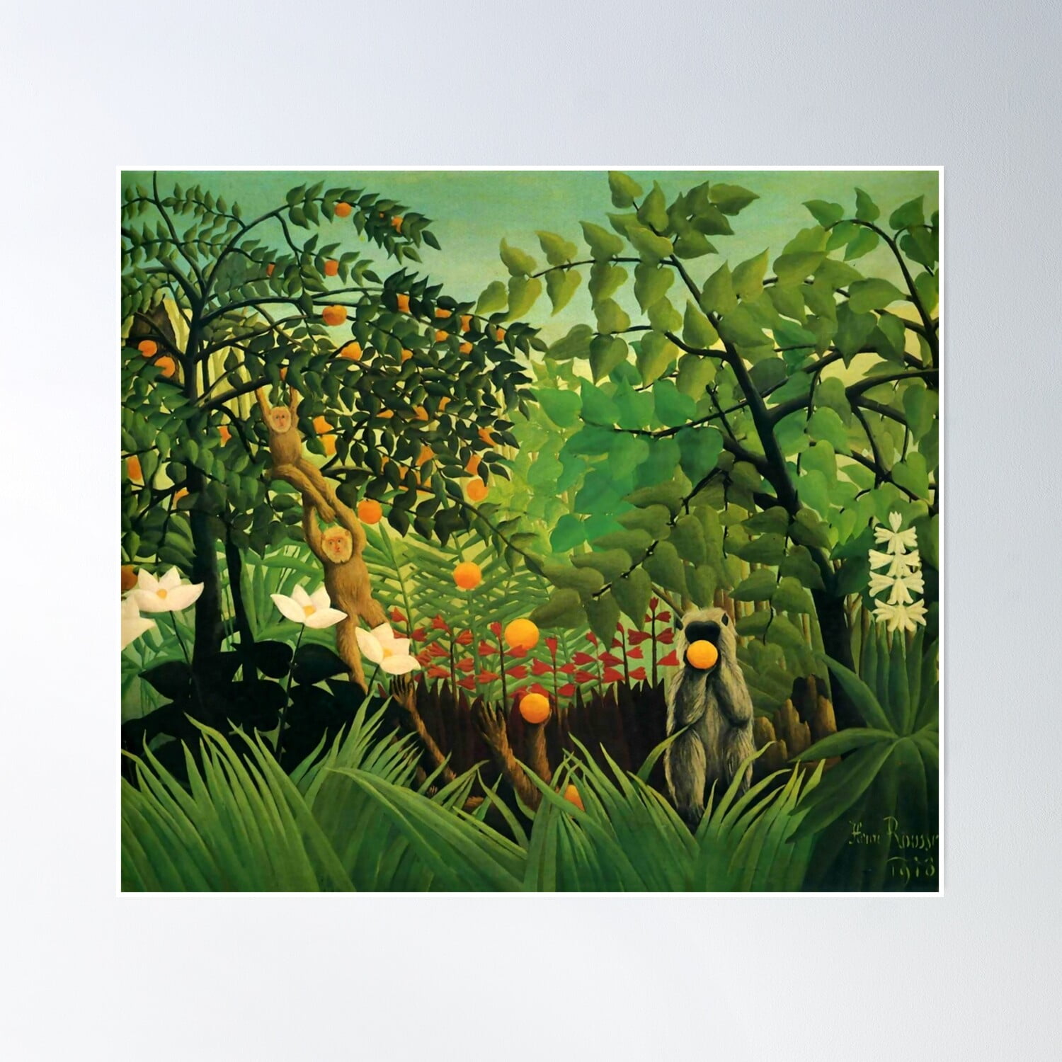 Henri Rousseau "Exotic Landscape", 1910 Poster Wall Art, Modern Wall ...