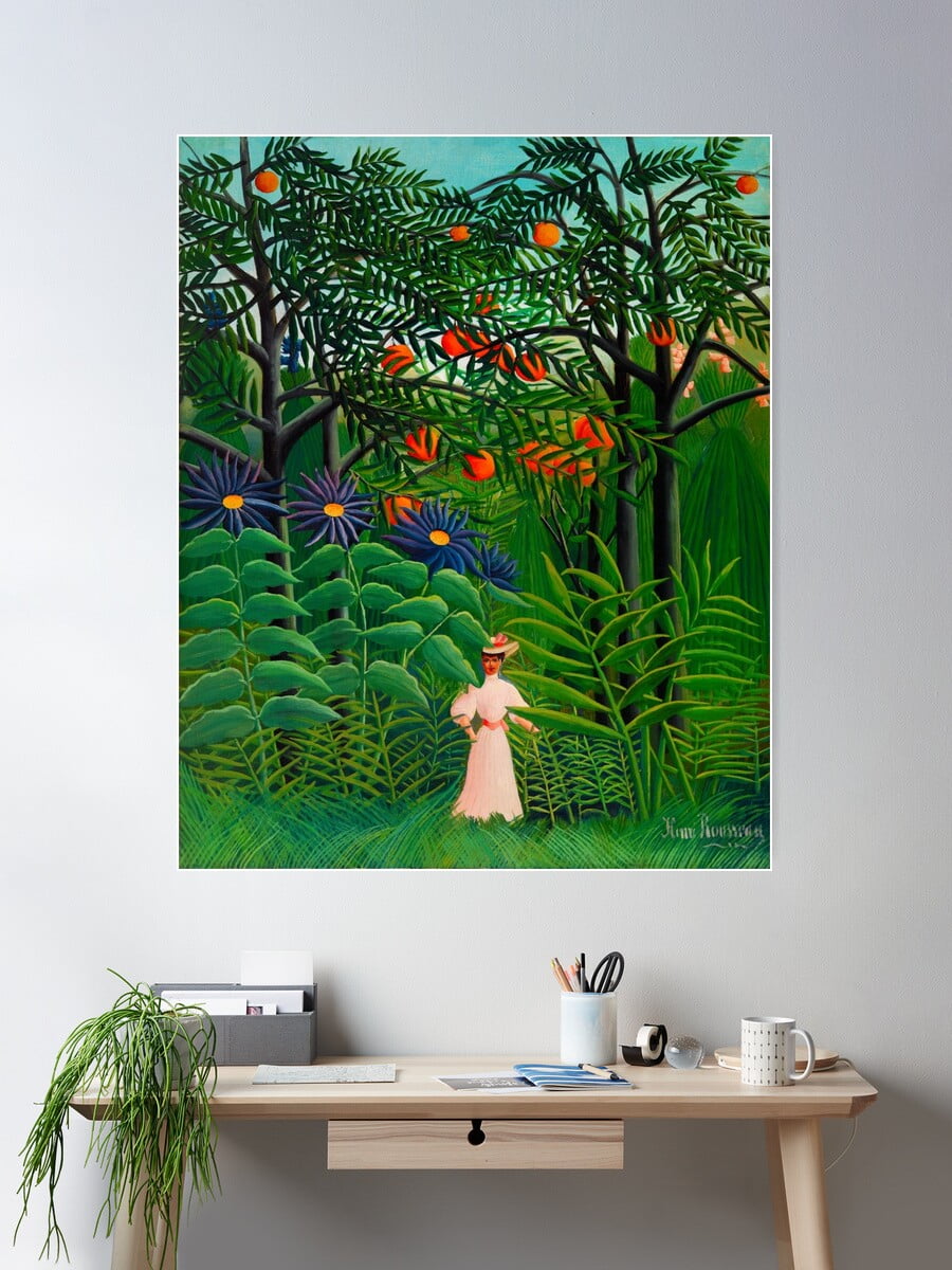 Henri Rousseau Hd - Woman Walking In An Exotic Forest (Femme Se ...