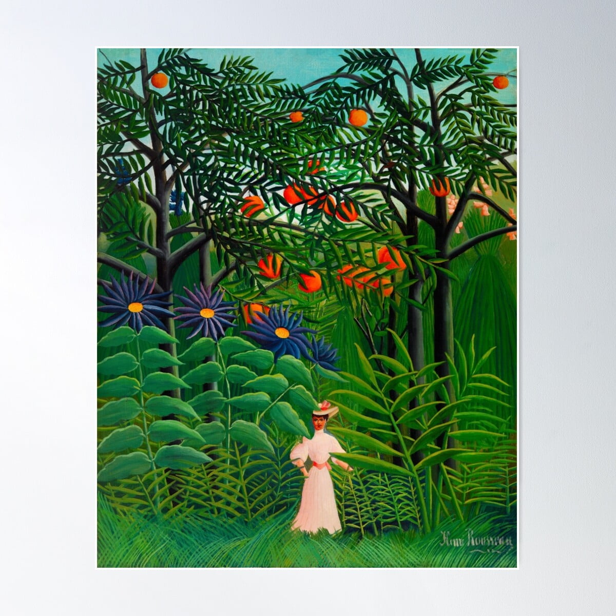 Henri Rousseau Hd - Woman Walking In An Exotic Forest (Femme Se ...