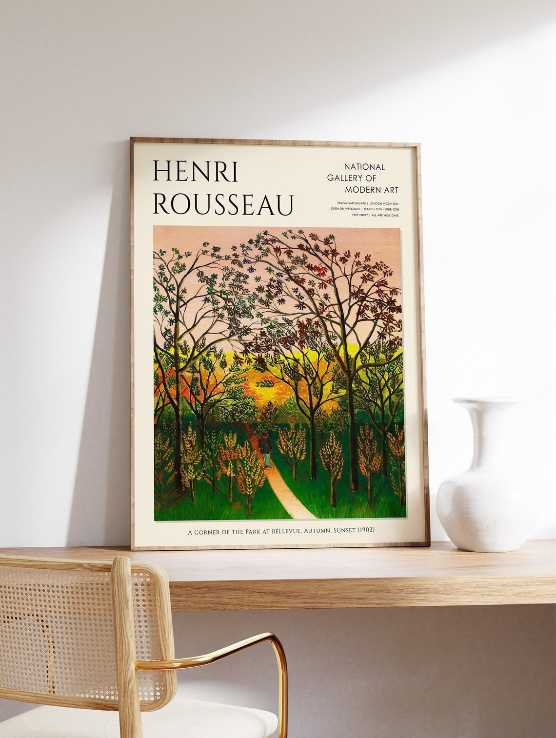 Henri Rousseau Poster, Bellevue Park Autumn, Henri Rousseau Exhibition ...