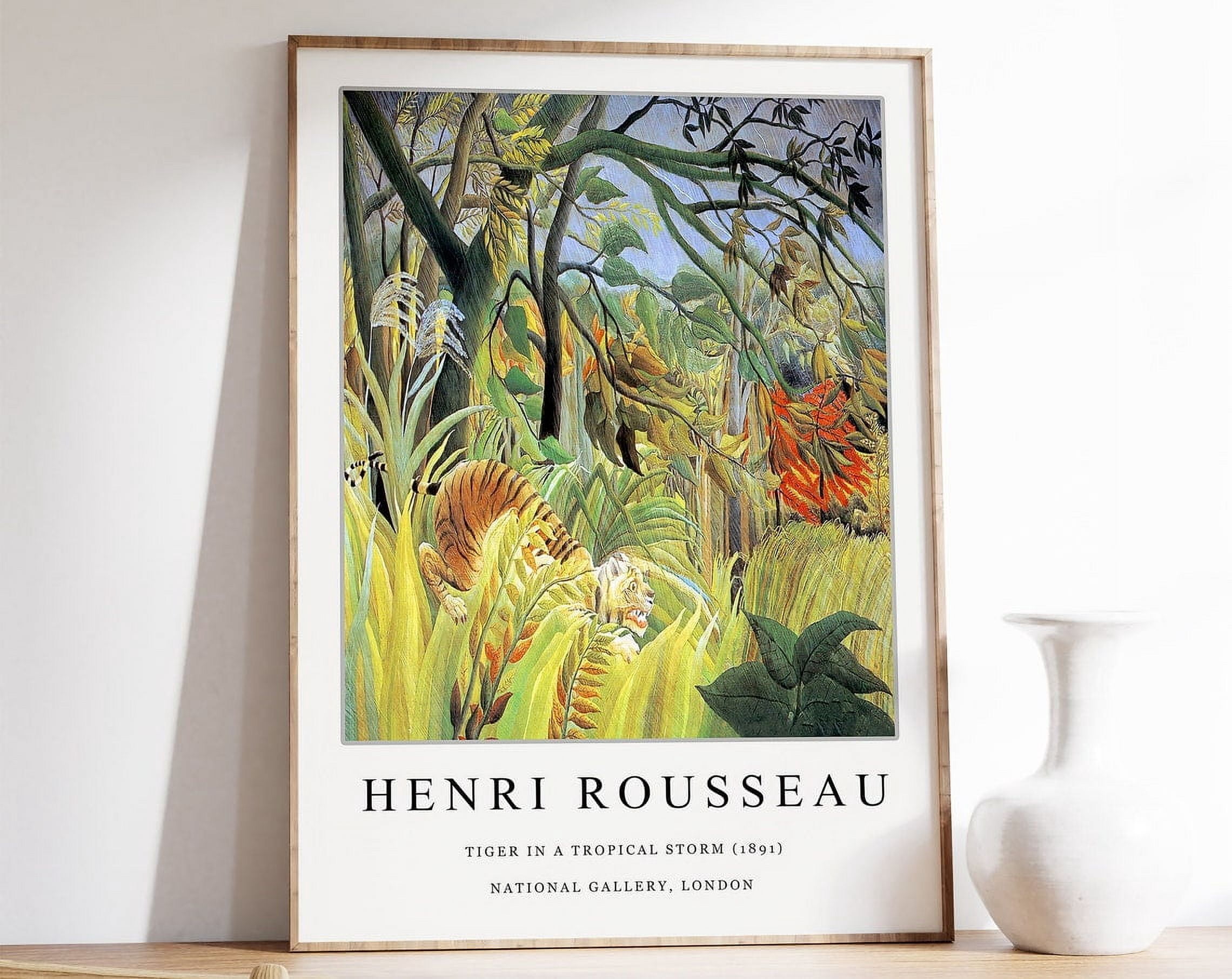 Henri Rousseau Poster, Tiger In A Tropical Storm, Henri Rousseau ...