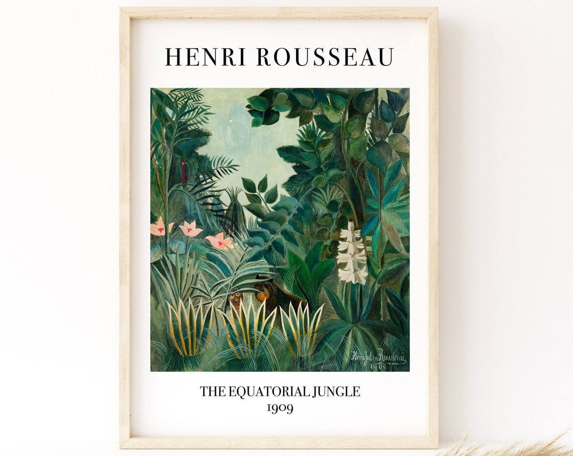 Henri Rousseau Print - The Equatorial Jungle, Henri Rousseau Exhibition ...