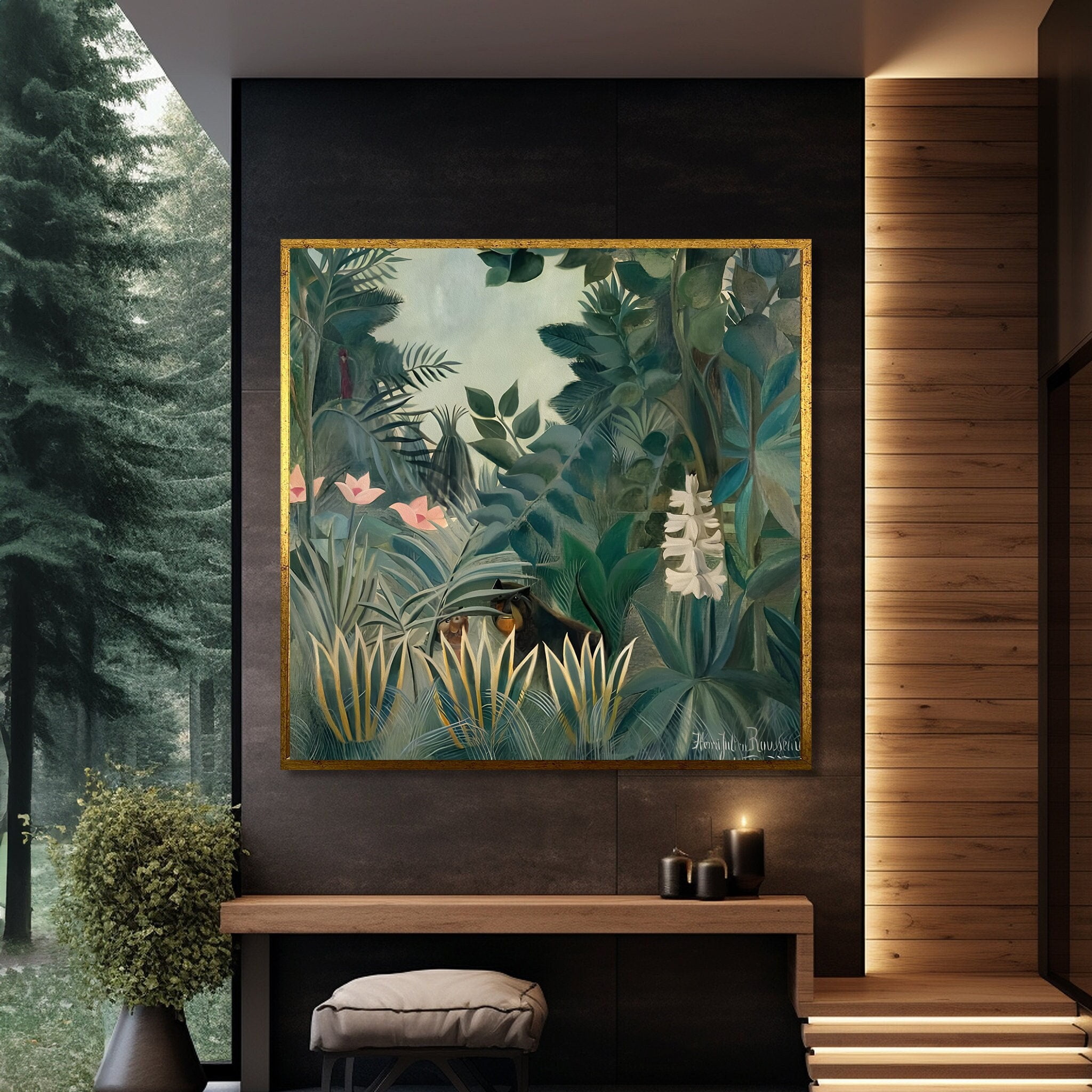 Henri Rousseau'S The Dream, Jungle Landscape Art, Lush And Detailed ...