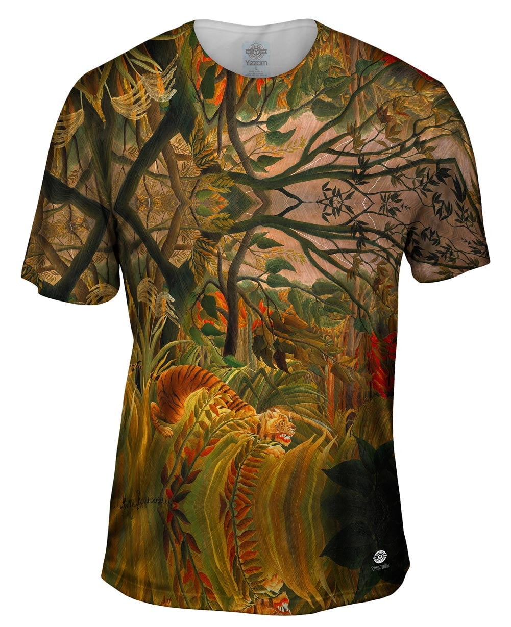 Henri Rousseau - Tiger in a Tropical Storm 1891 Mens T-Shirt All Over ...