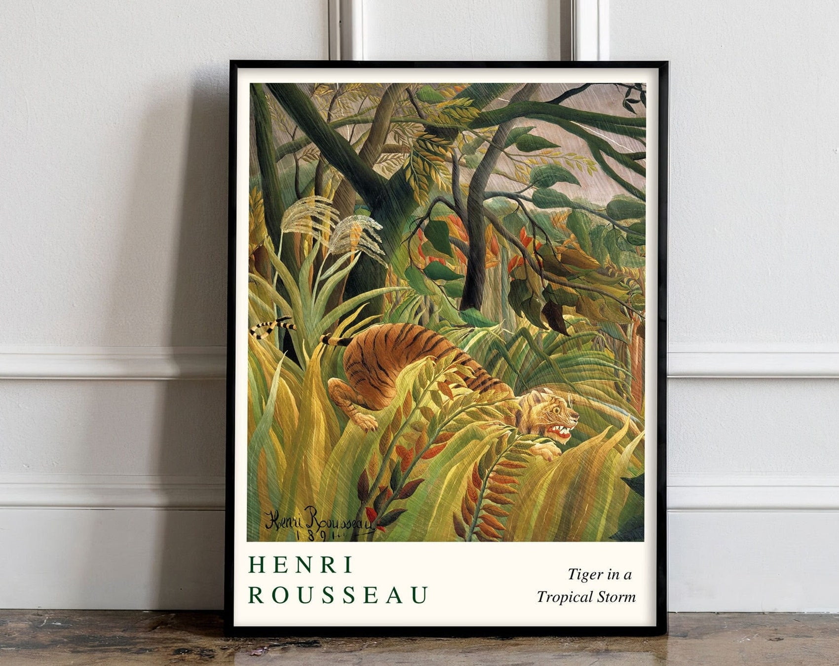 Henri Rousseau Tiger in a Tropical Storm, Henri Rousseau print, Henri ...