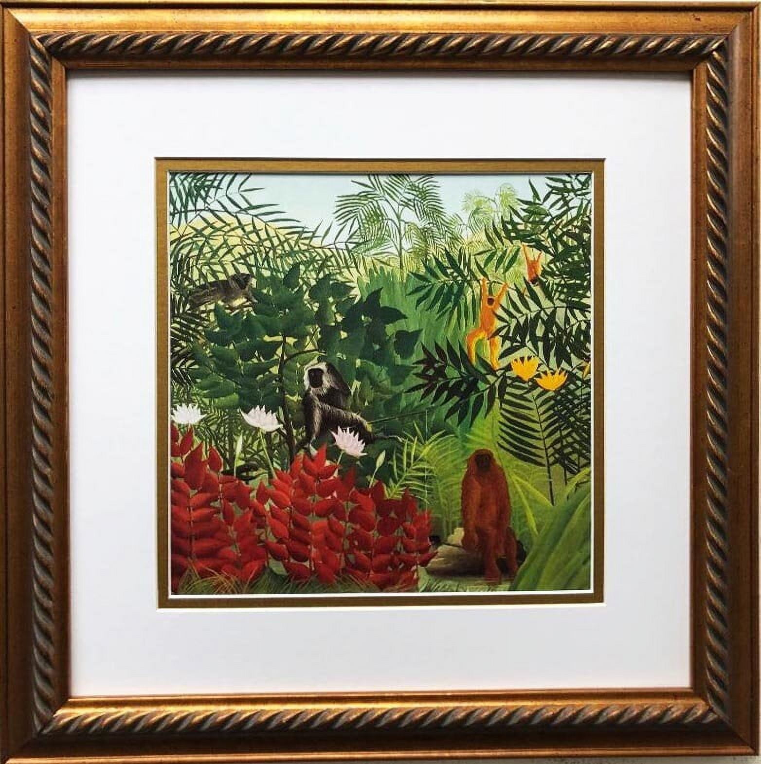 Henri Rousseau "Tropical Forest with Monkeys" 1910 Framed Art Print ...