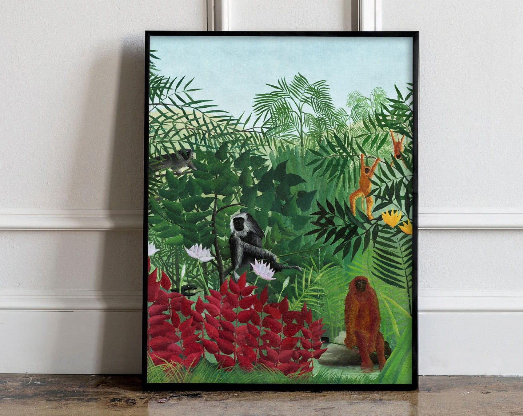 Henri Rousseau Tropical Forest with Monkeys, Henri Rousseau print ...