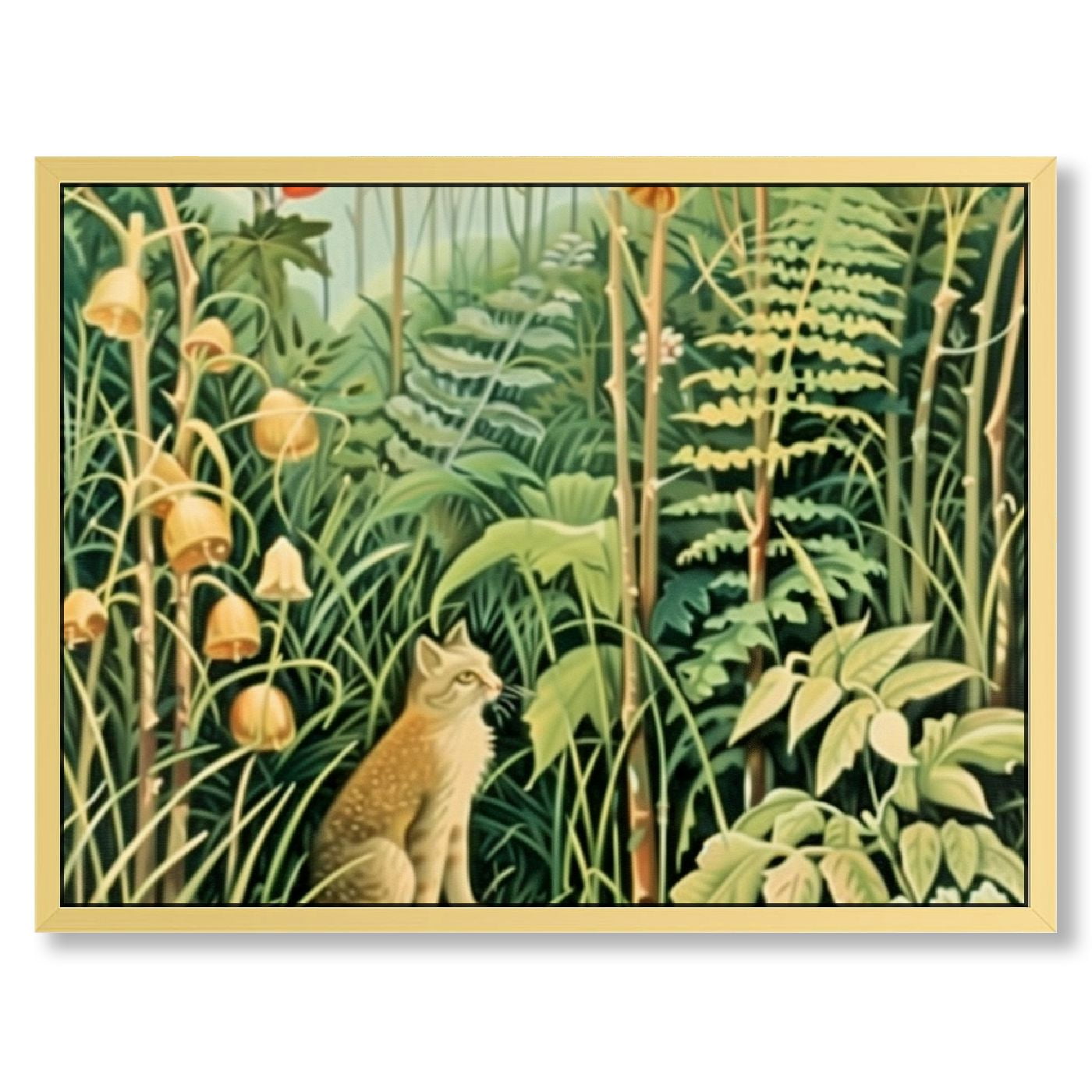 Henri Rousseau Wall Art - of A Tiger and A - Unframed Oil Paintings ...