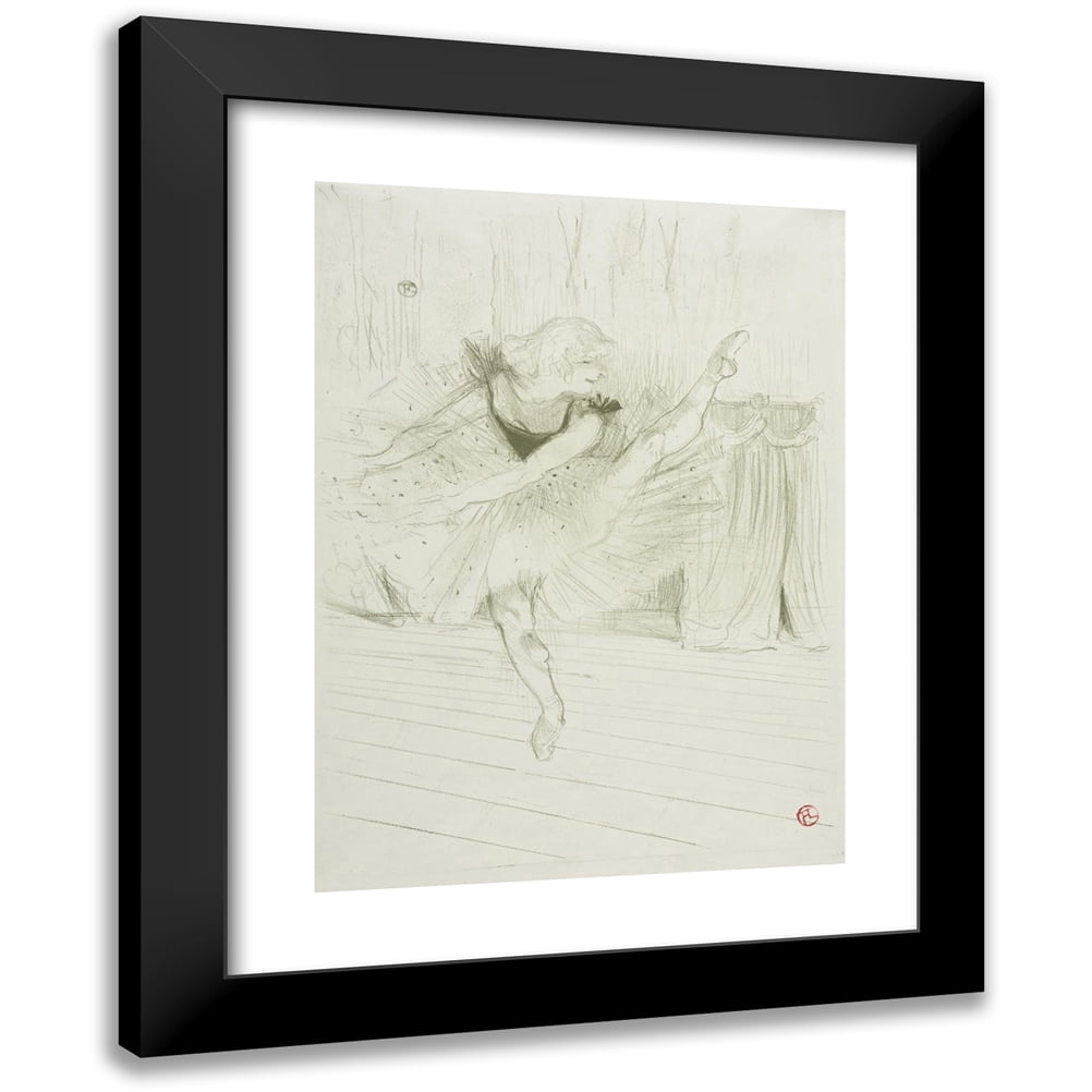 Henri de Toulouse-Lautrec 19x24 Black Modern Framed Museum Art Print Titled - Miss Ida Heath ...