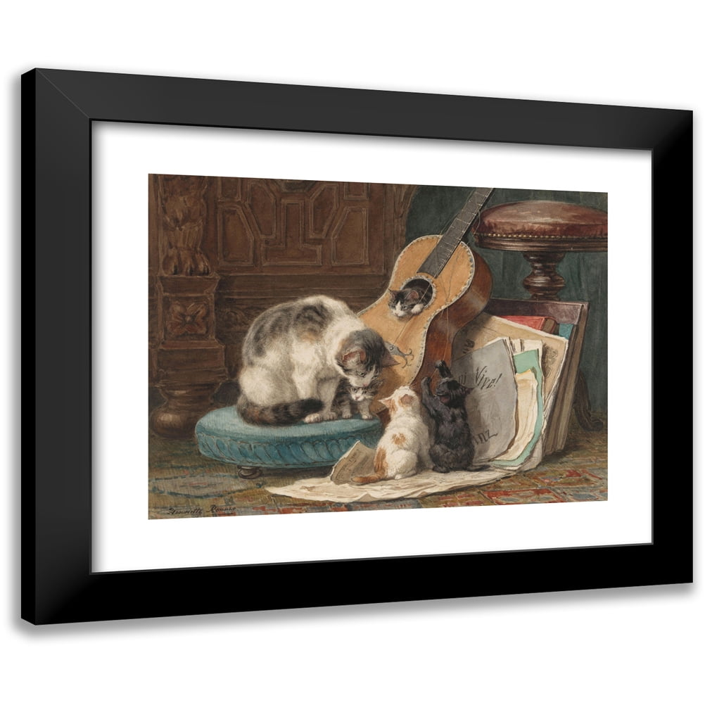 Henriëtte Ronner-Knip 14x12 Black Modern Framed Museum Art Print Titled ...
