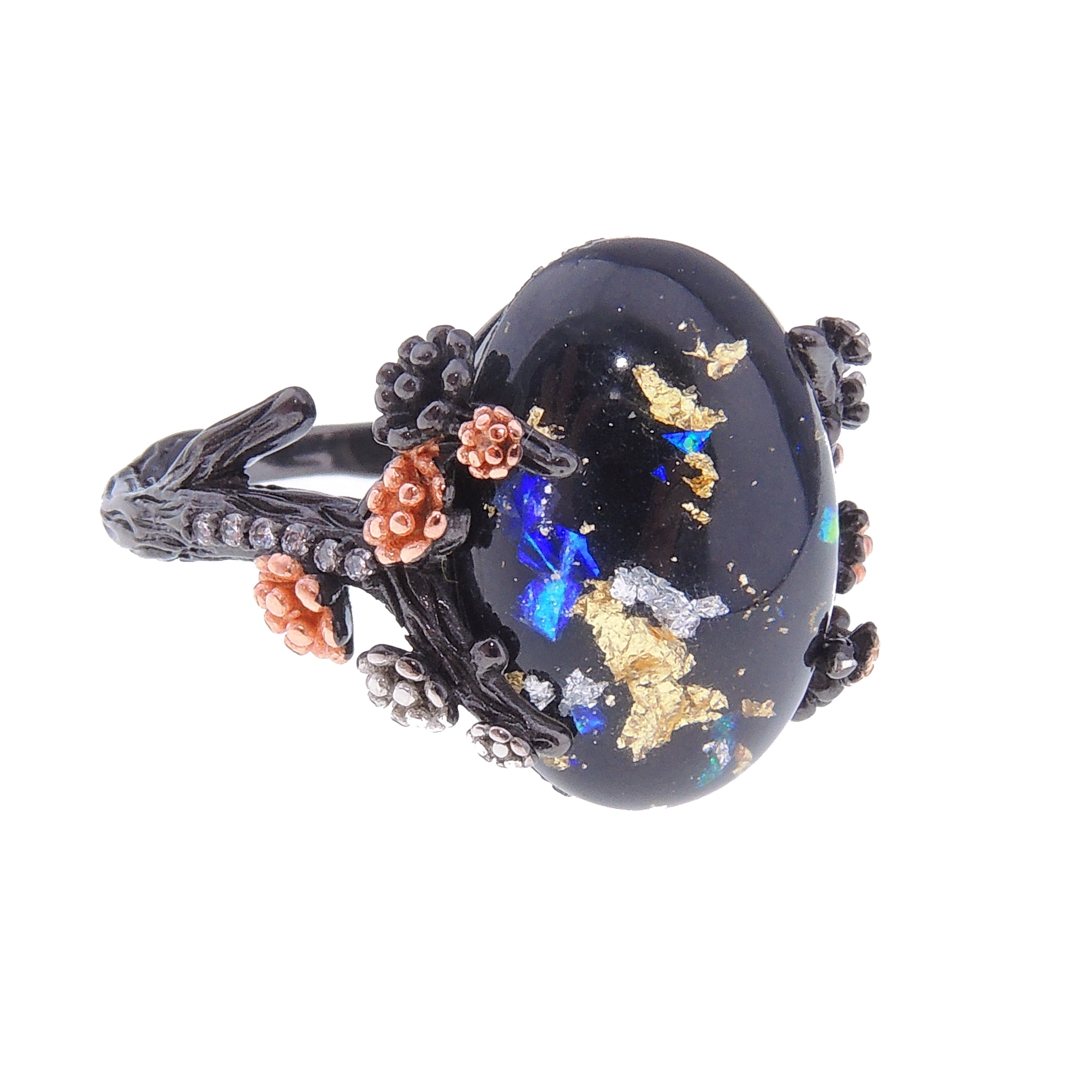 Henrietta Fire Opal Engagement Ring for Women Promise Ginger Lyne ...