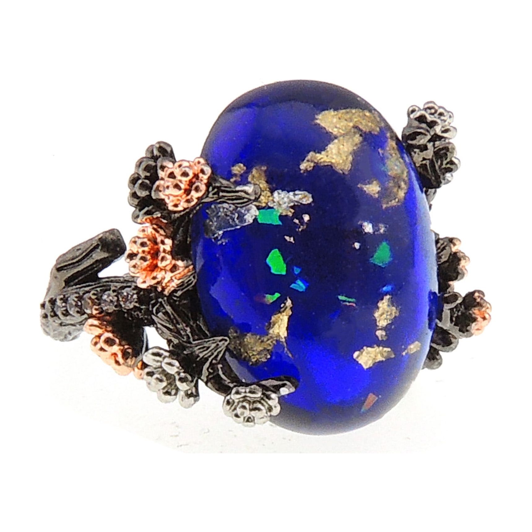 Henrietta Fire Opal Engagement Ring for Women Promise Ginger Lyne ...