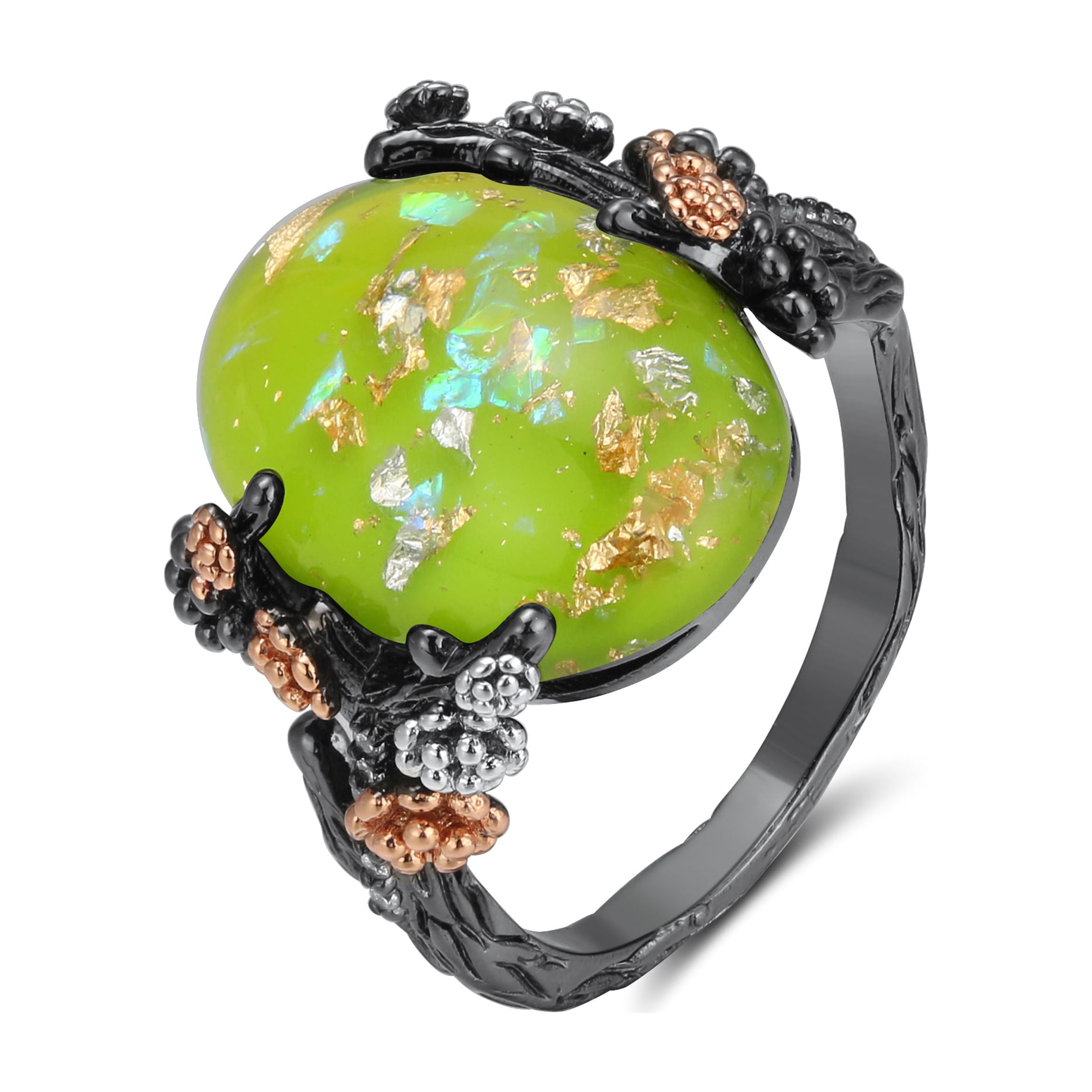 Henrietta Fire Opal Ring for Women Tree Branch Flower Promise ...