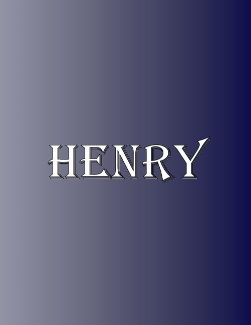 Henry: 100 Pages 8.5" X 11" Personalized Name on Notebook College Ruled ...