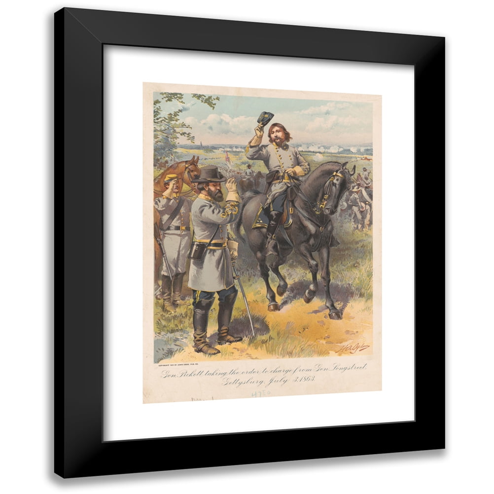 Henry Alexander Ogden 11x14 Black Modern Framed Museum Art Print Titled - Gen. Pickett Taking ...