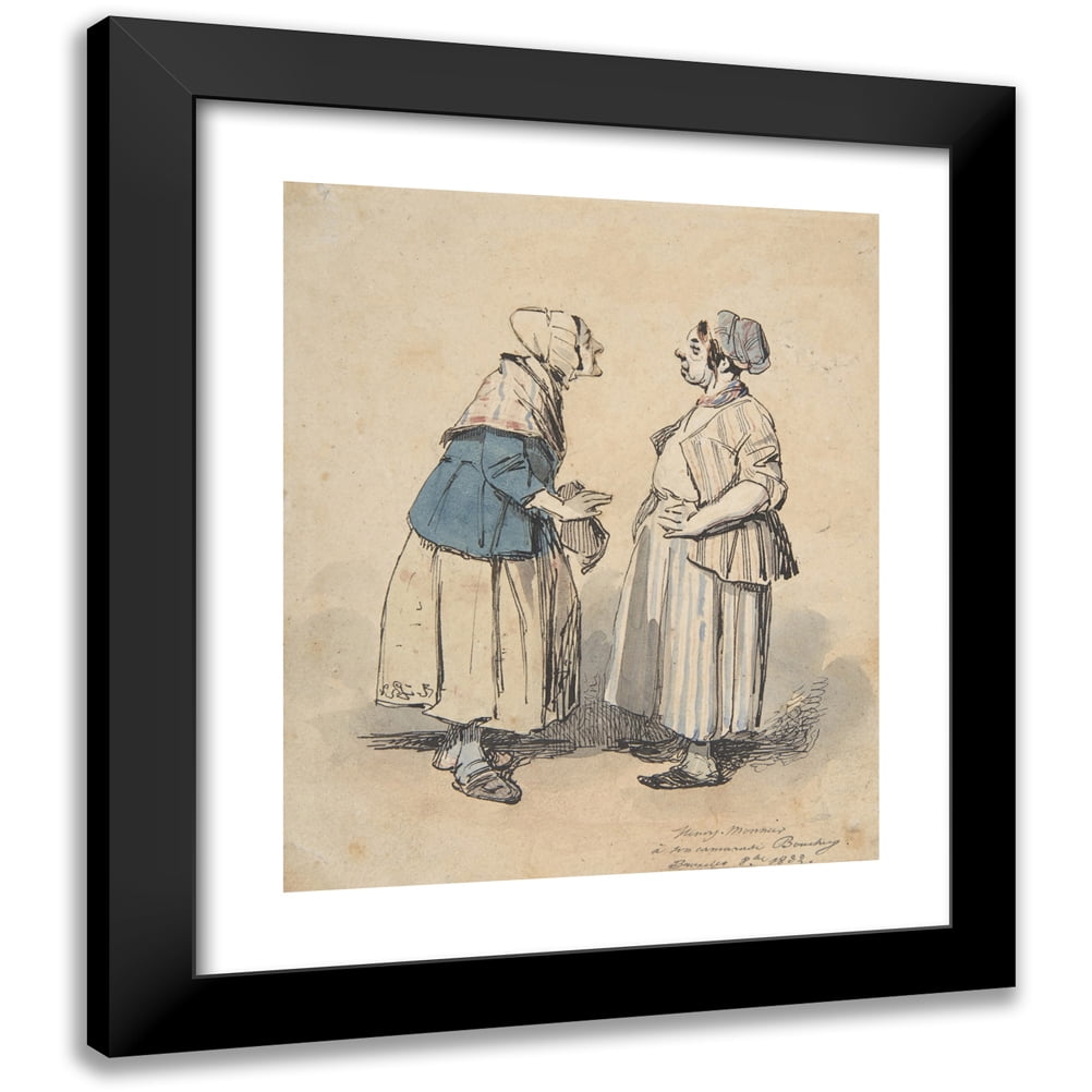 Henry Bonaventure Monnier 12x14 Black Modern Framed Museum Art Print ...