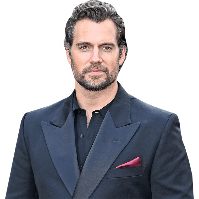 Henry Cavill Black Suit Half Body Buddy Cutout