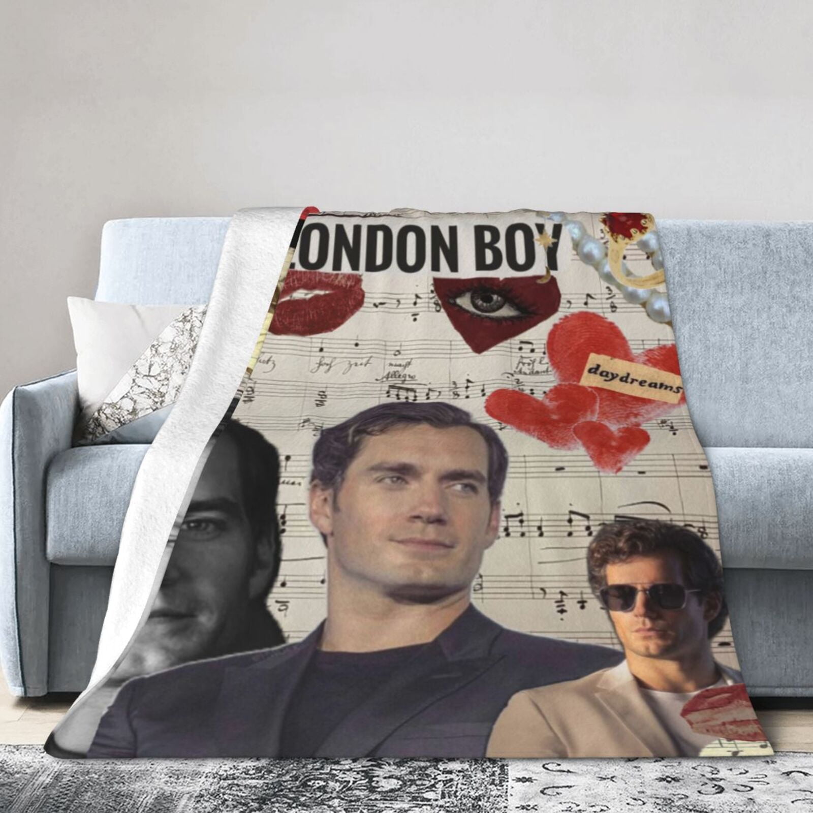 Henry Cavill Throw Blanket Plush Warm Blanket Superman Actors Bedding ...
