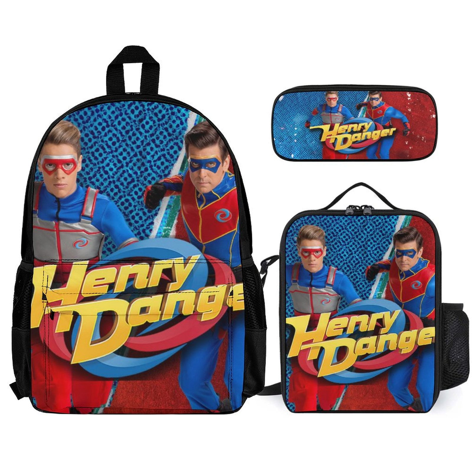 Henry Danger Backpack 3 Piece Set Combination, Lunch Bag Pencil Bag ...