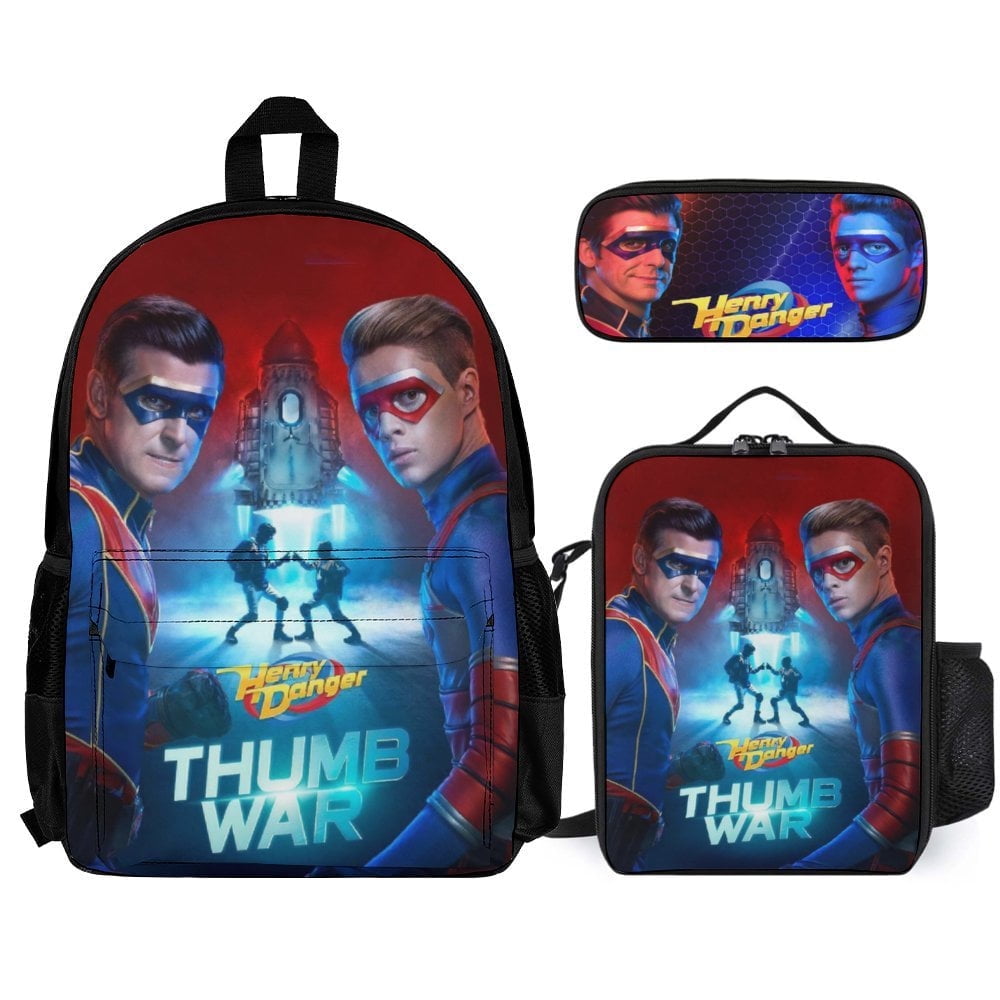 Henry Danger Backpack 3 Pieces Set With Pencil Case Lunch Bag Shoulders ...