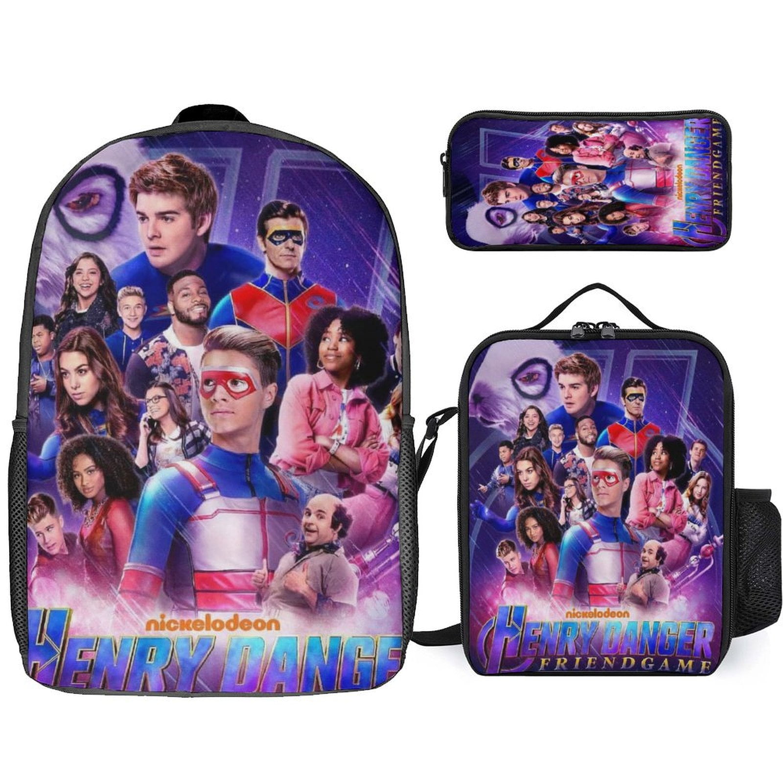 Henry Danger Backpacks 3 Piece Set Kids Bookbag School Bag with Lunch ...