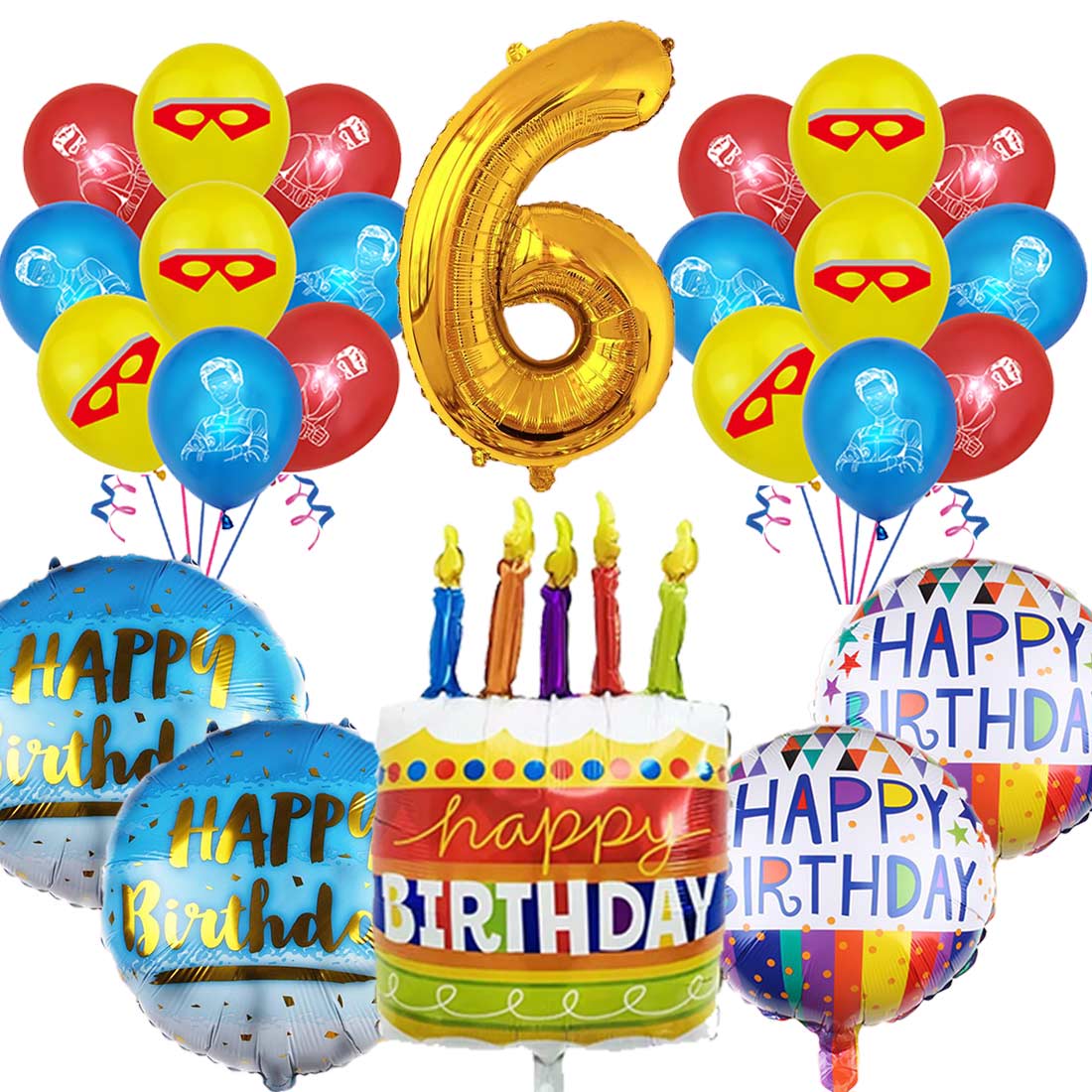 Henry Danger Balloons Party Supplies 6th Big Number Decorations Decor ...