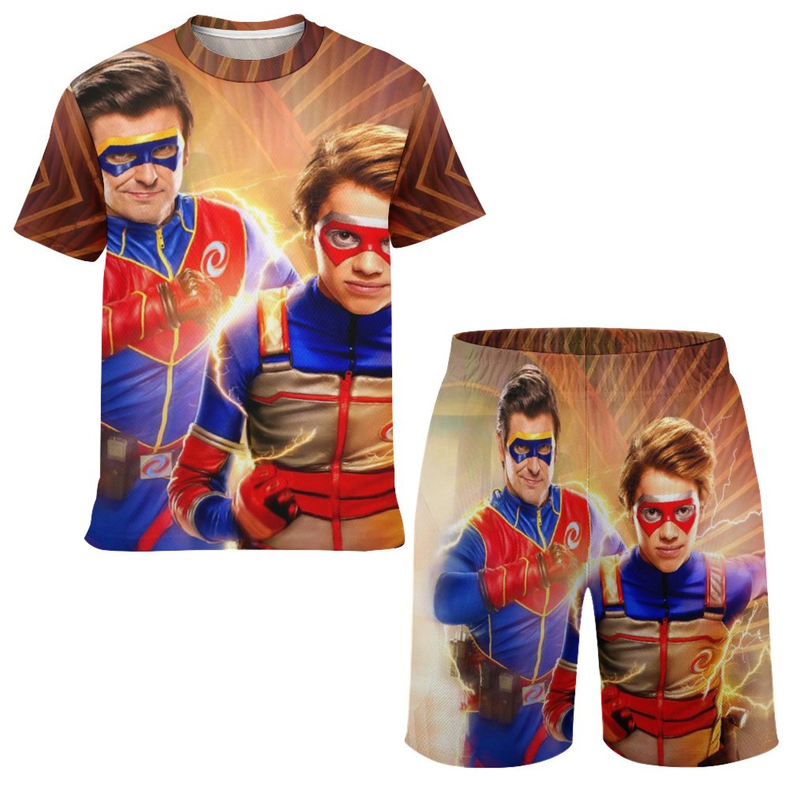 Henry Danger Boys Girls Short Sleeve Mesh T-Shirt And Shorts Outfit Set ...