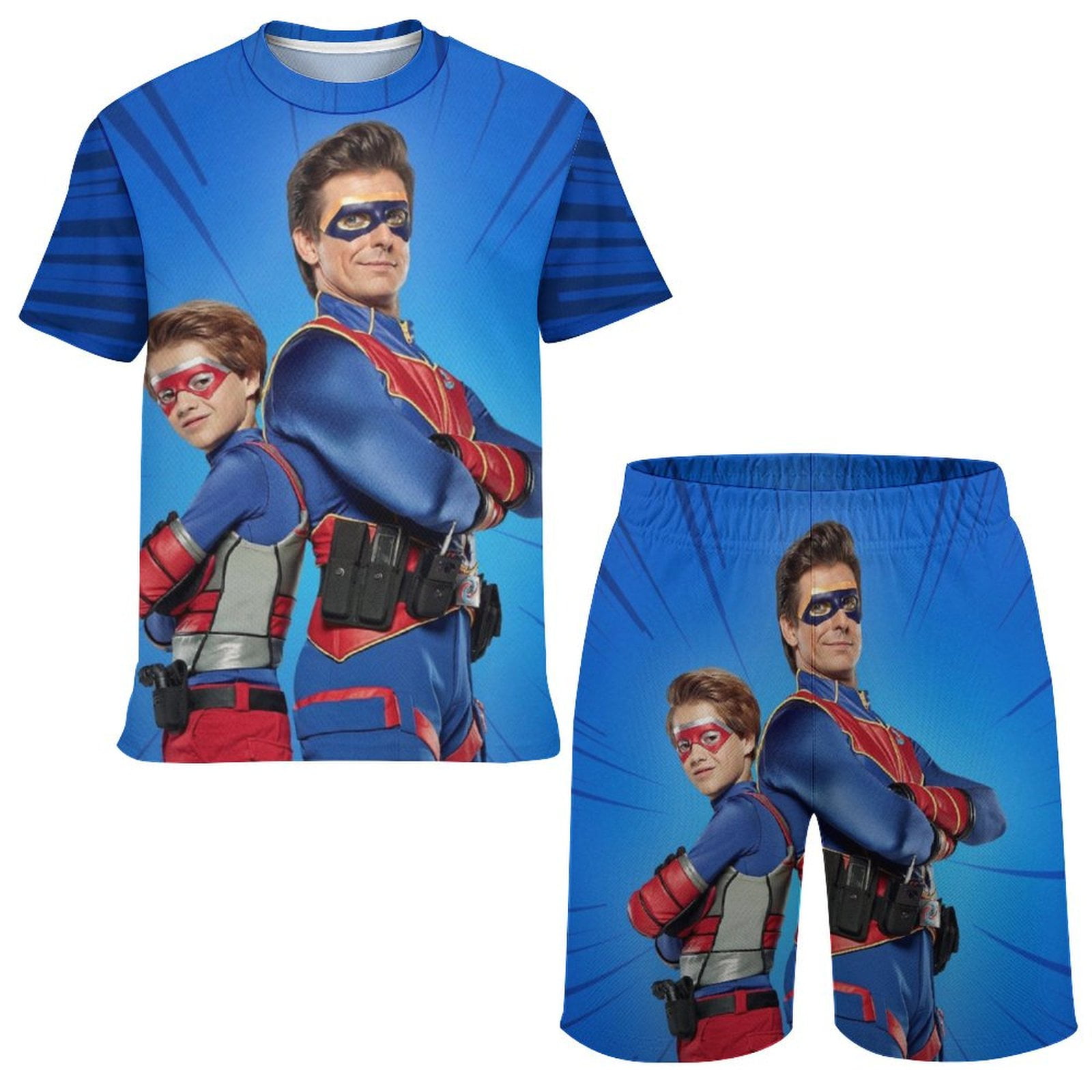 Henry Danger Boys Girls Short Sleeve Mesh T-Shirt And Shorts Outfit Set ...