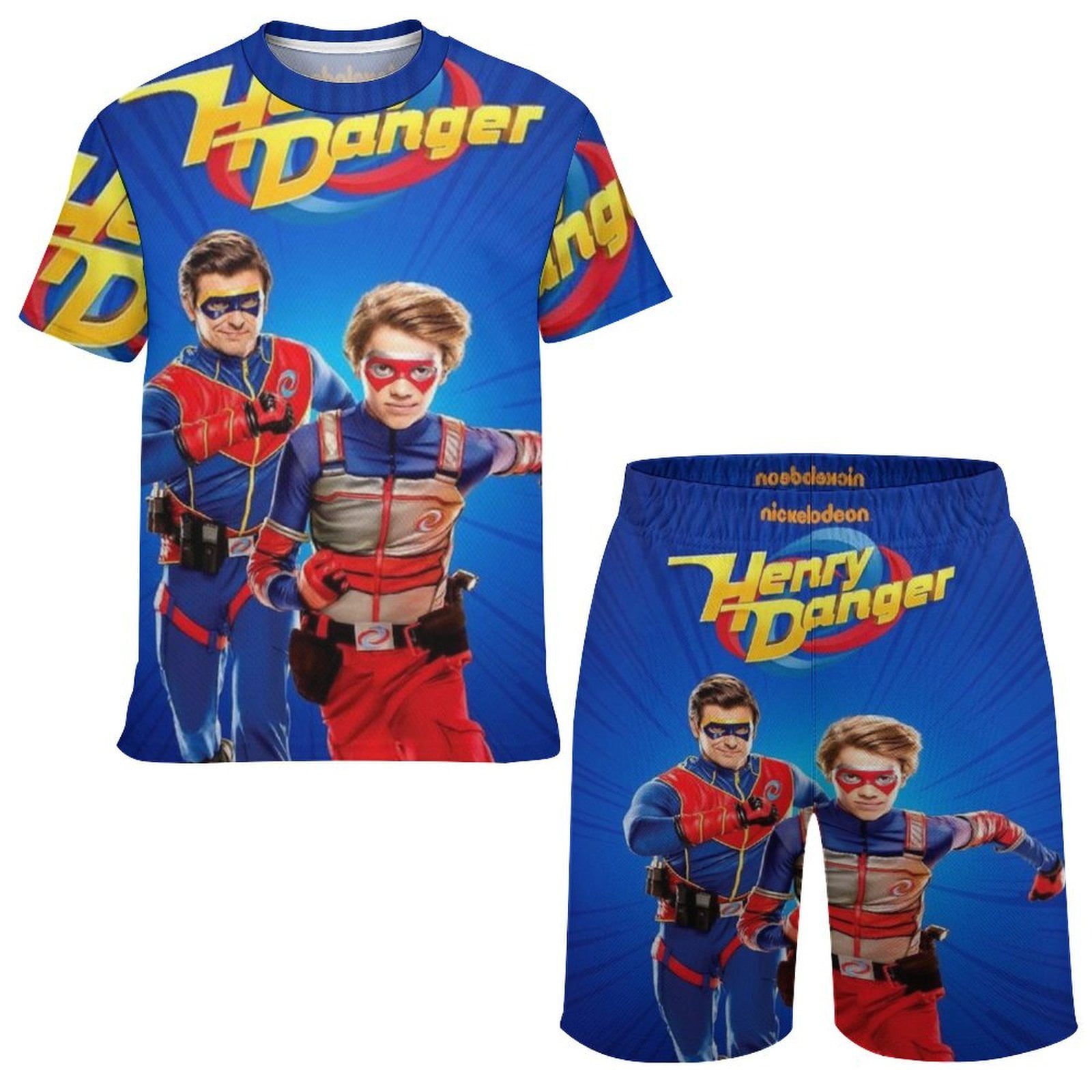 Henry Danger Boys Girls Short Sleeve Mesh T-Shirt And Shorts Outfit Set ...