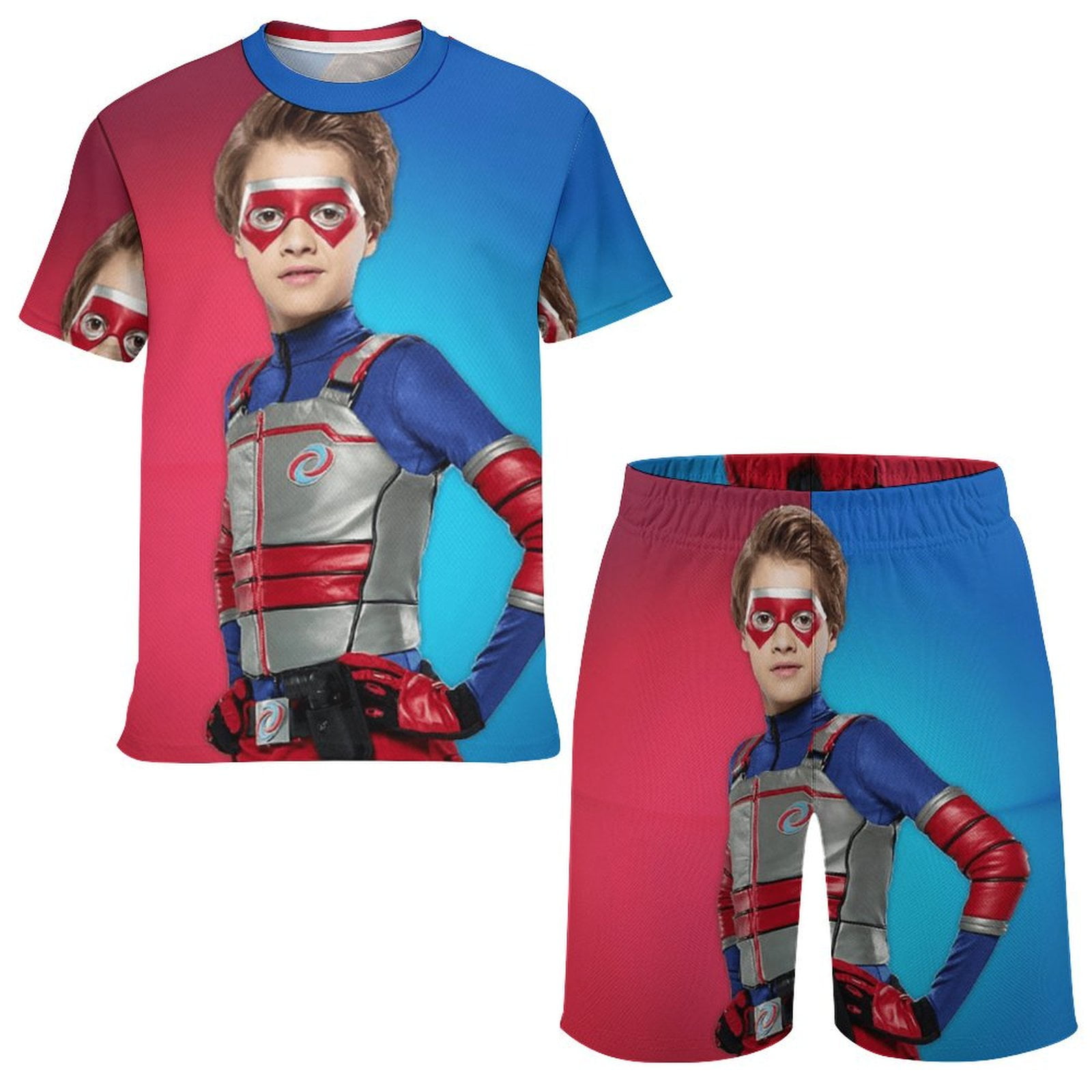 Henry Danger Boys Girls Short Sleeve Mesh T-Shirt And Shorts Outfit Set ...