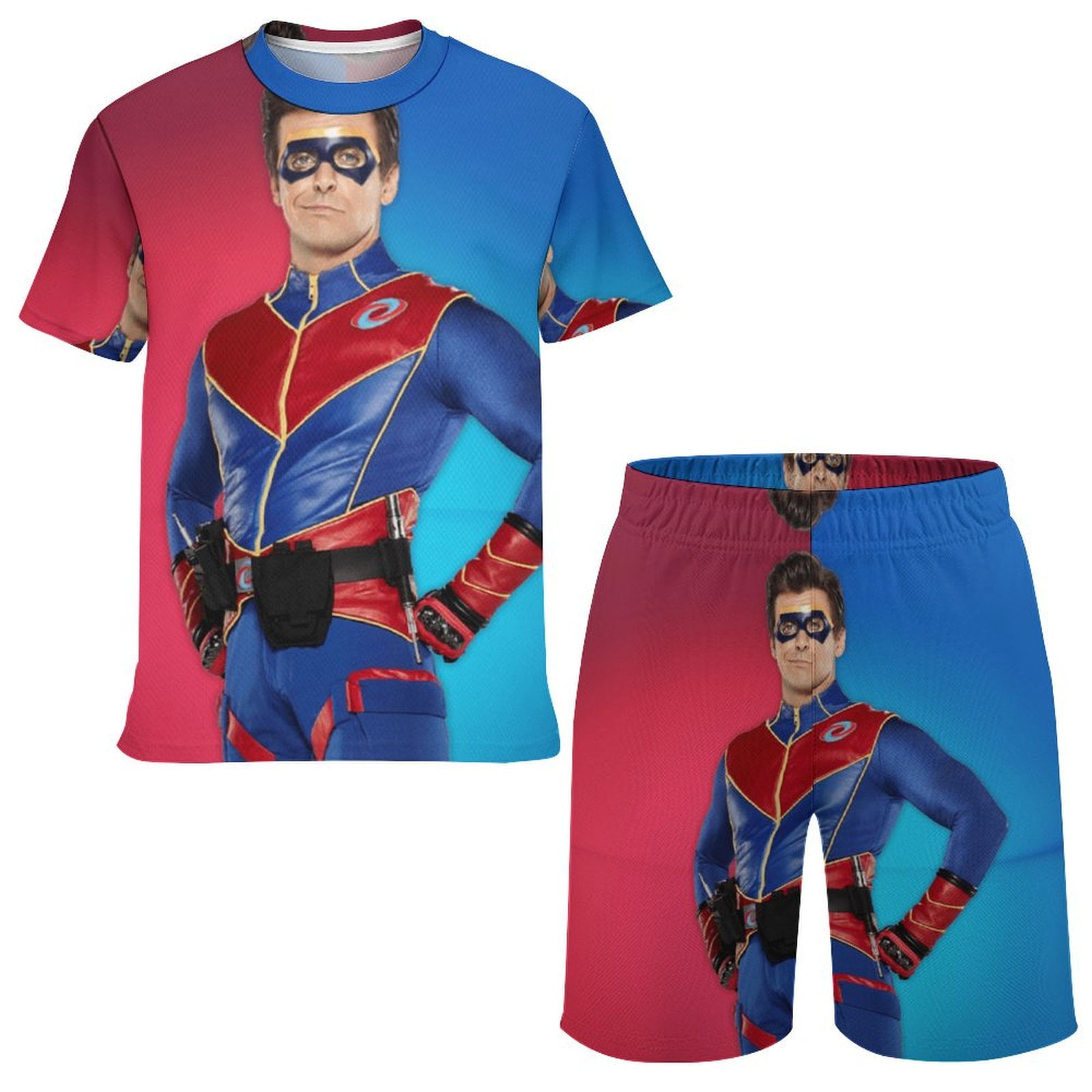 Henry Danger Boys Short Sleeve Mesh T-Shirt And Shorts Outfit Set Summer Clothes Set for Kids ...