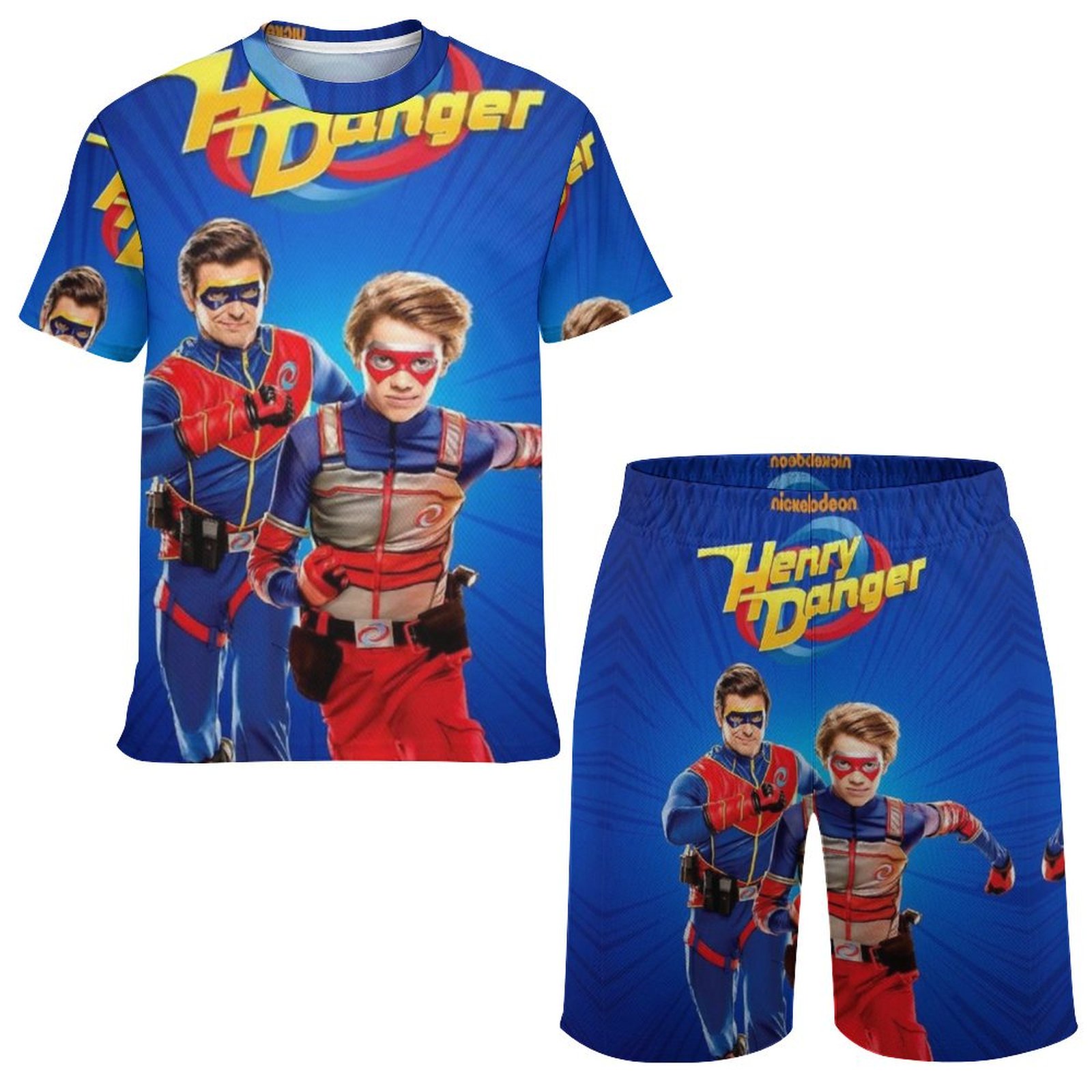 Henry Danger Boys Short Sleeve Mesh T-Shirt And Shorts Outfit Set ...