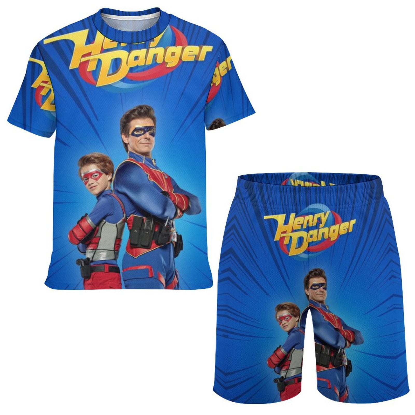 Henry Danger Boys Short Sleeve Mesh T-Shirt And Shorts Outfit Set ...
