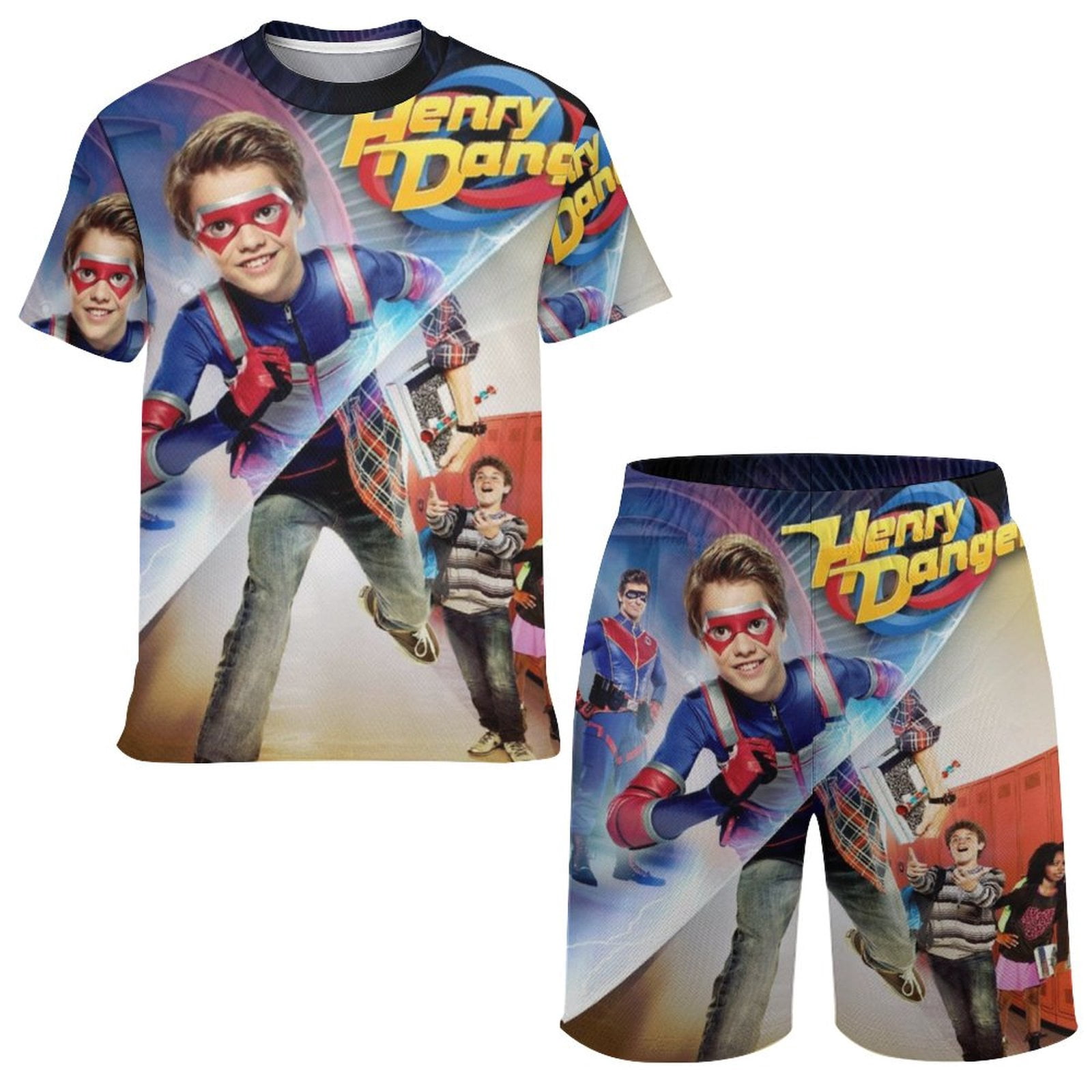 Henry Danger Boys Short Sleeve T-Shirt And Mesh Shorts Outfit Set for ...
