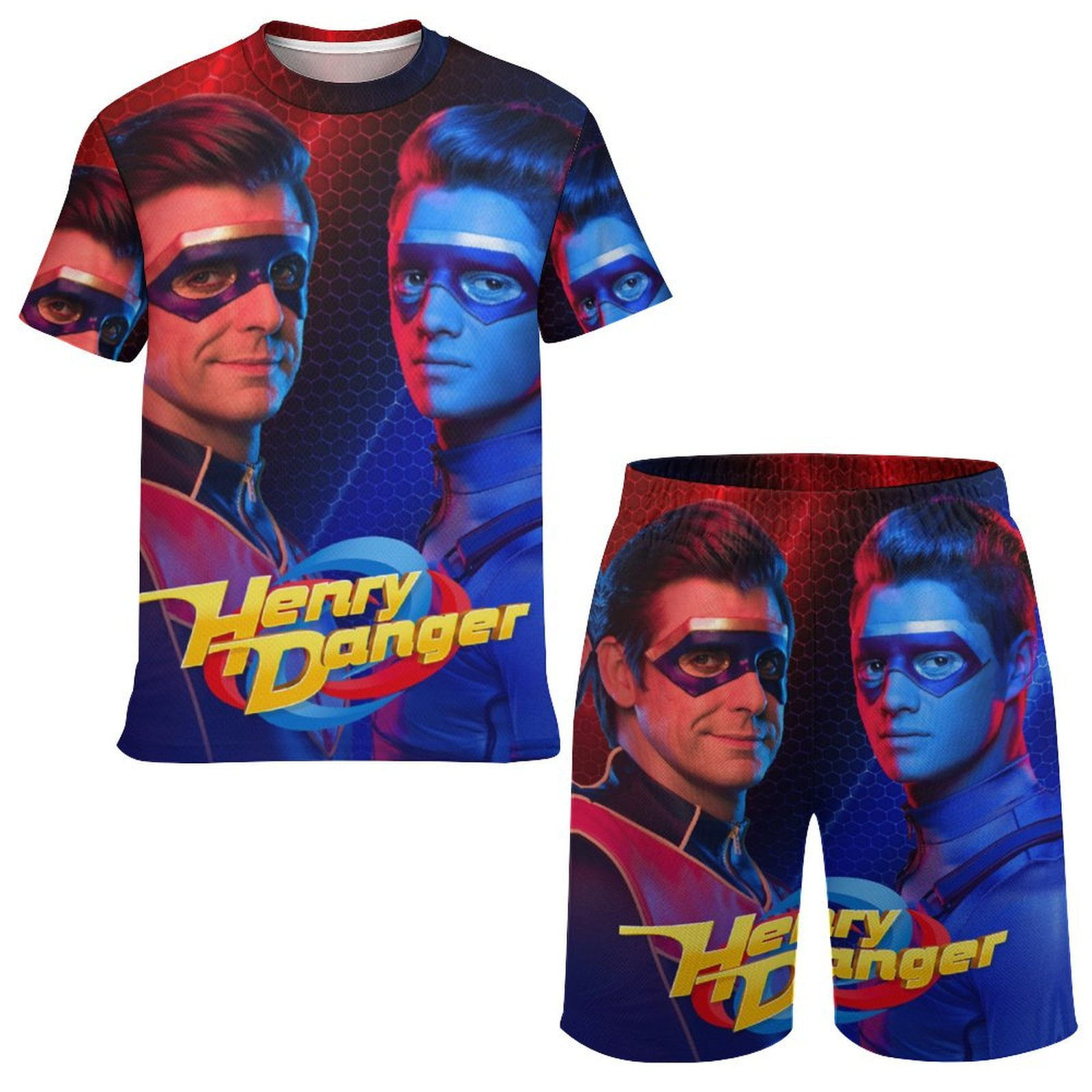 Henry Danger Boys Short Sleeve T-Shirt And Mesh Shorts Outfit Set for ...