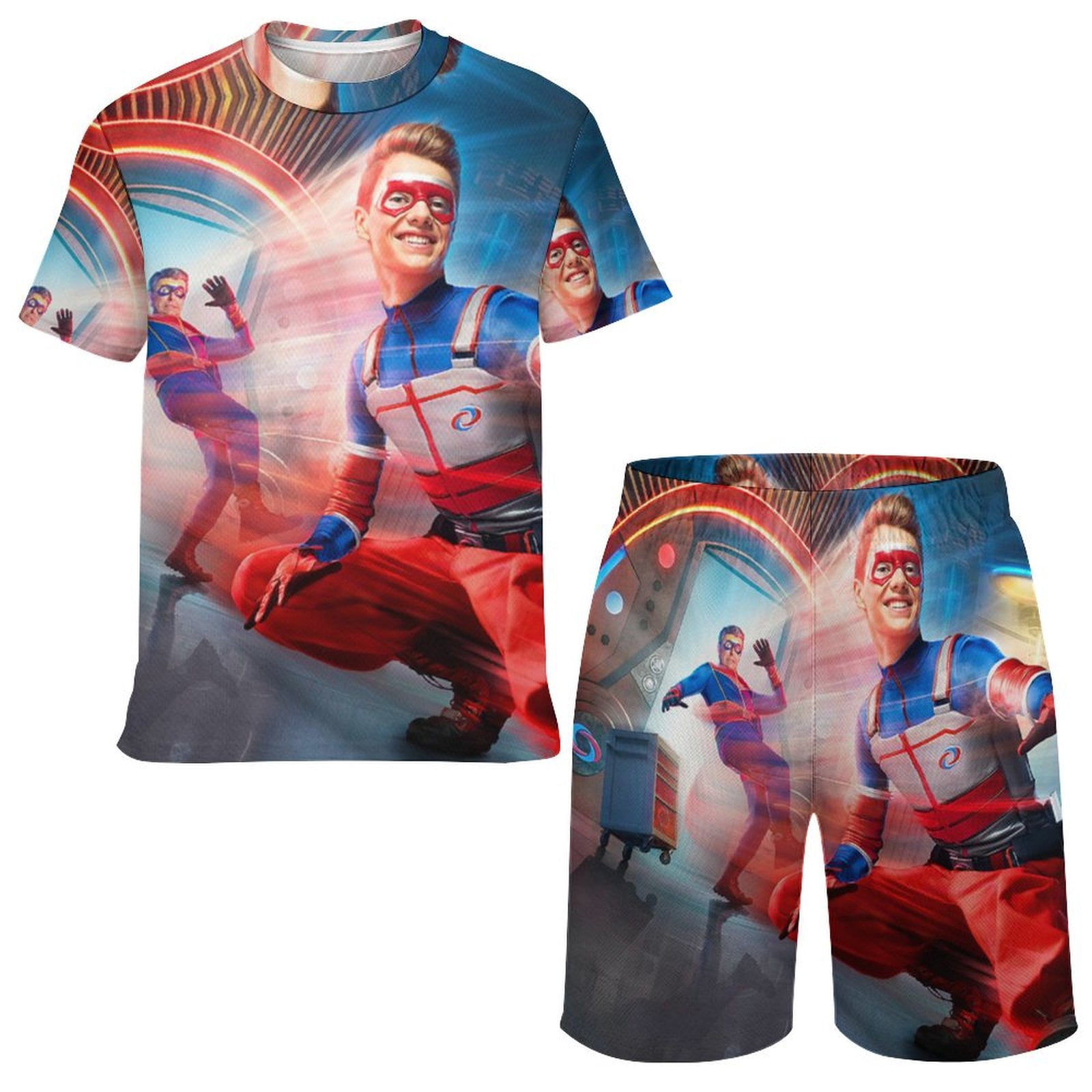 Henry Danger Boys Short Sleeve T-Shirt And Mesh Shorts Outfit Set for ...