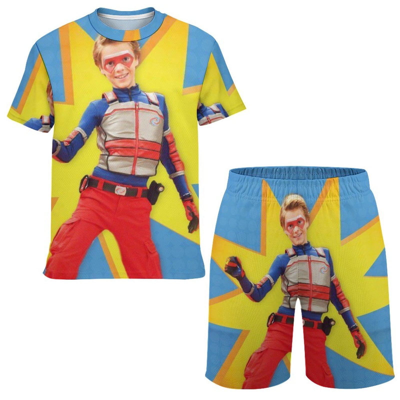 Henry Danger Boys Short Sleeve T-Shirt And Shorts Outfit Set Activewear ...