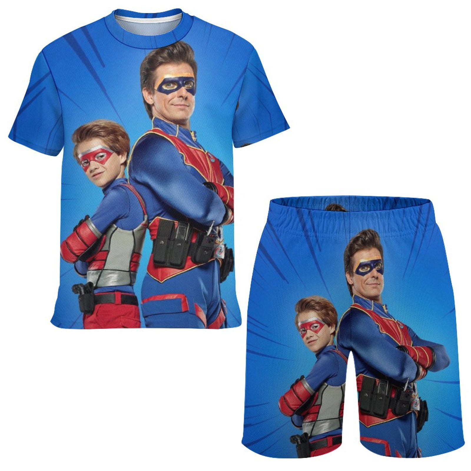 Henry Danger Boys Short Sleeve T-Shirt And Shorts Outfit Set Activewear ...