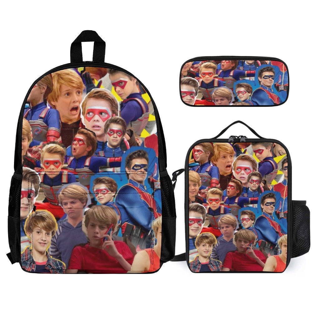 Henry Danger Character Backpack 3 Pieces Set With Pencil Case Lunch Bag ...