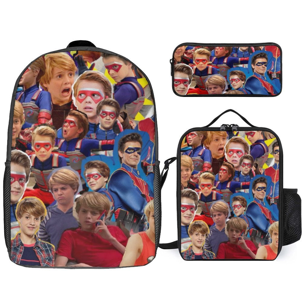 Henry Danger Character Laptop Backpack With Pencil Case Lunch Bag 3 ...