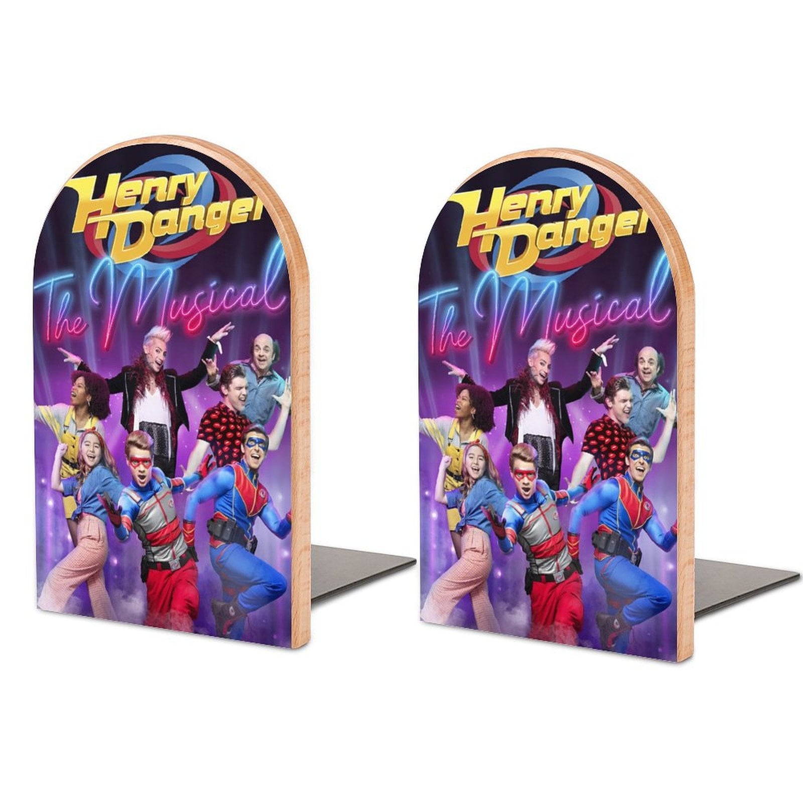 Henry Danger Force Musical Bookends Wood Book Divider Decorative ...