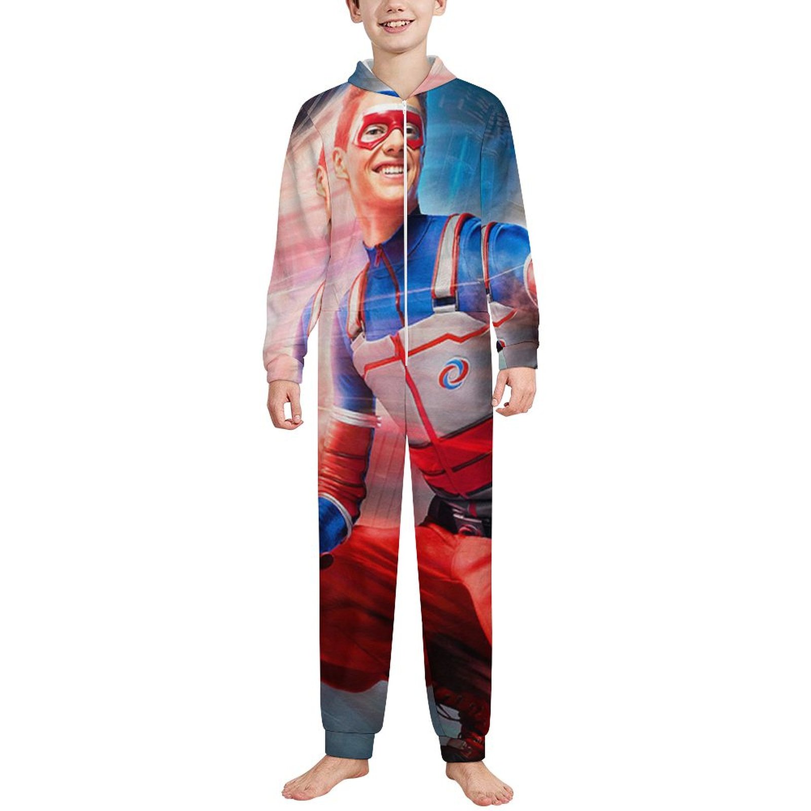 Henry Danger Kids Hooded Union Suit Pajama Onesie Blanket Sleeper for ...