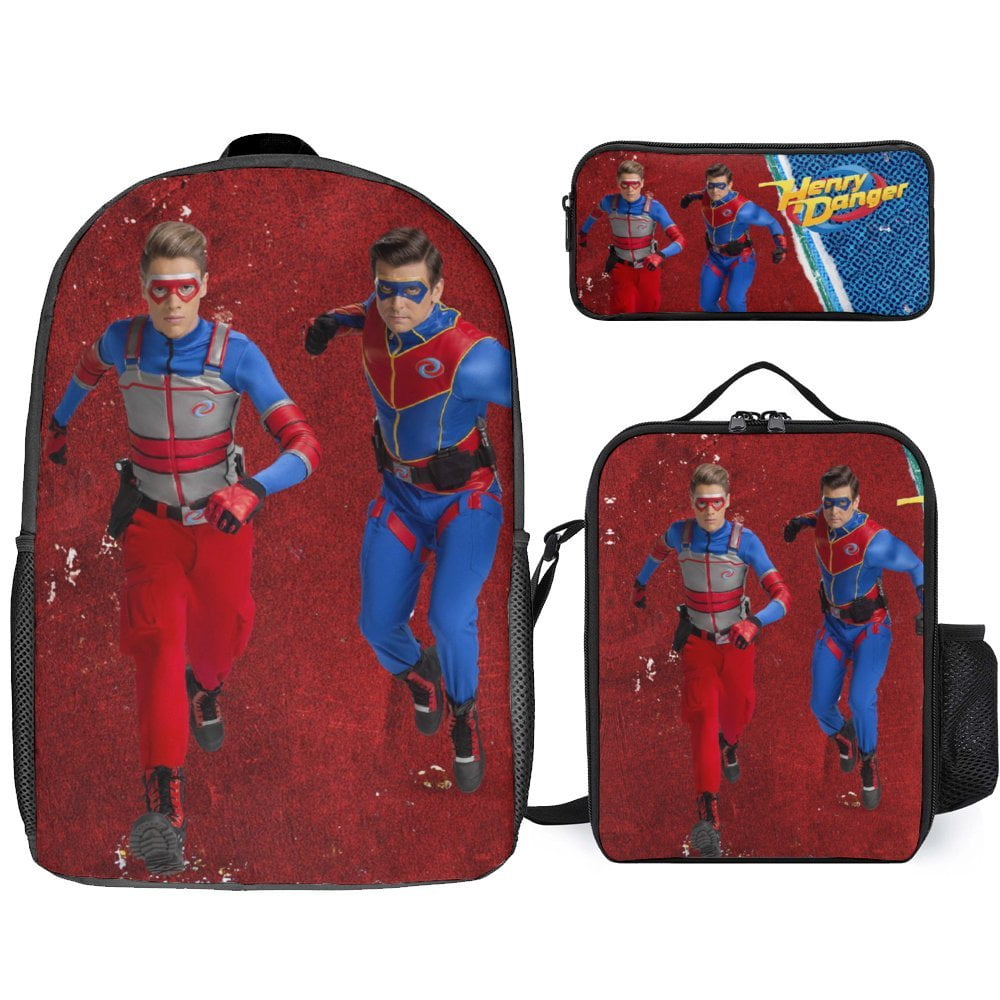 Henry Danger Laptop Backpack With Pencil Case Lunch Bag 3 Pieces Set ...