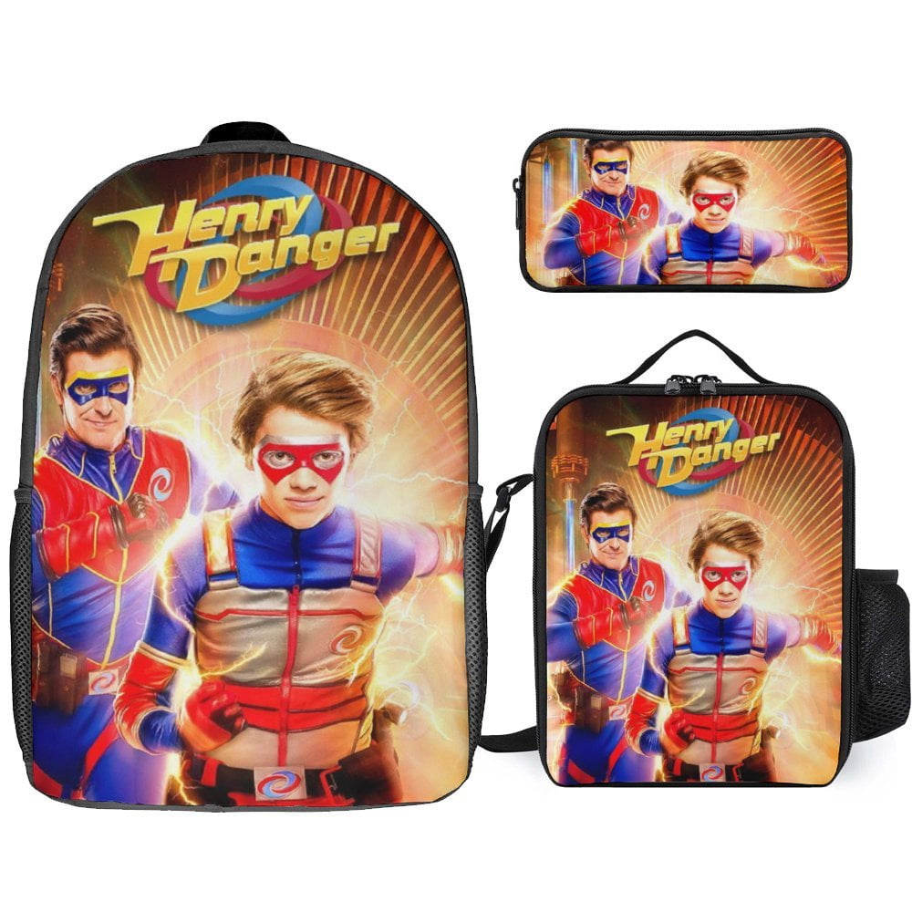 Henry Danger Laptop Backpack With Pencil Case Lunch Bag 3 Pieces Set ...