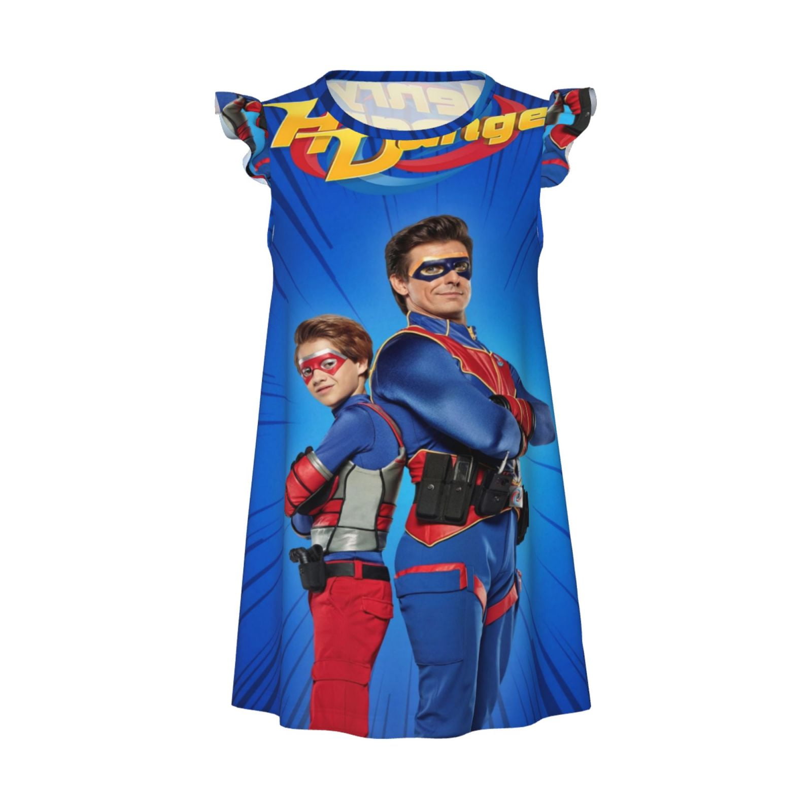 Henry Danger Little Girls Nightgowns Soft Flutter Sleeve Night Dress ...